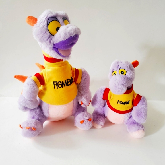 Disney | Toys | Figment Plush 2 Purple Dragon Walt Disney World ...